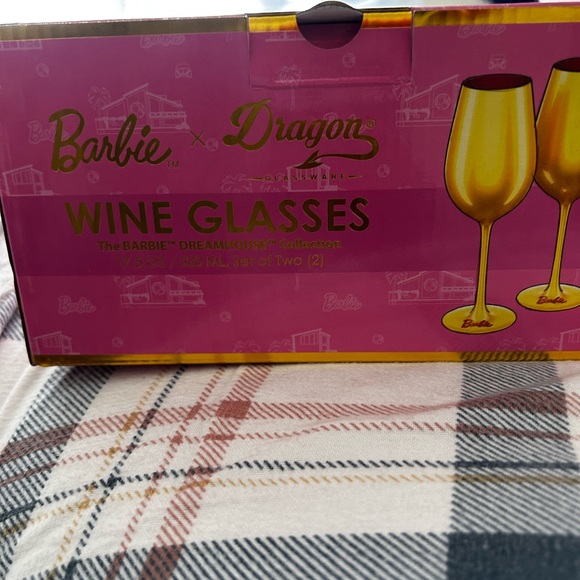Barbie | Kitchen | Golden Barbie X Dragon Tall Wine Glasses | Poshmark